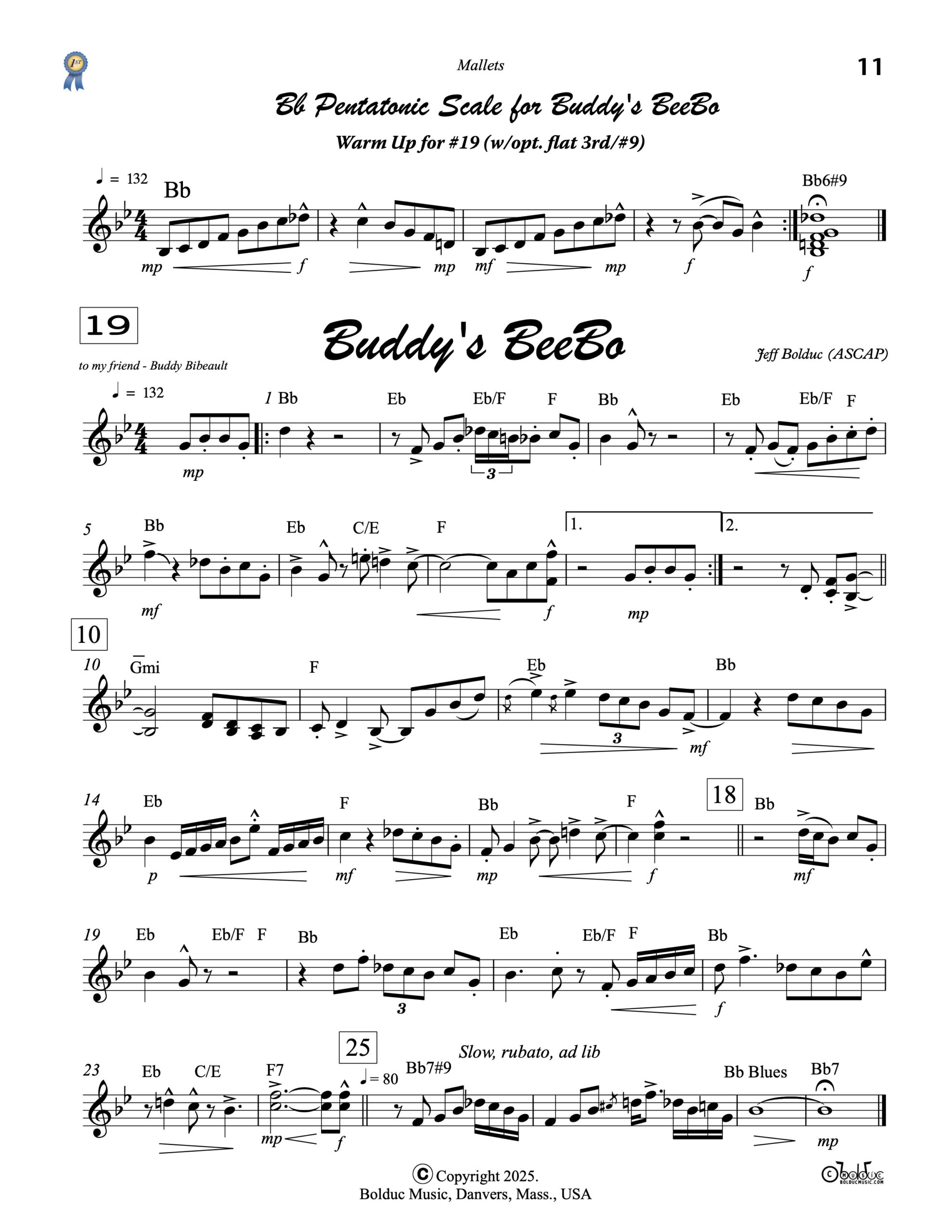 1st Place Jazz Builders Mallet Book - Bolduc Music