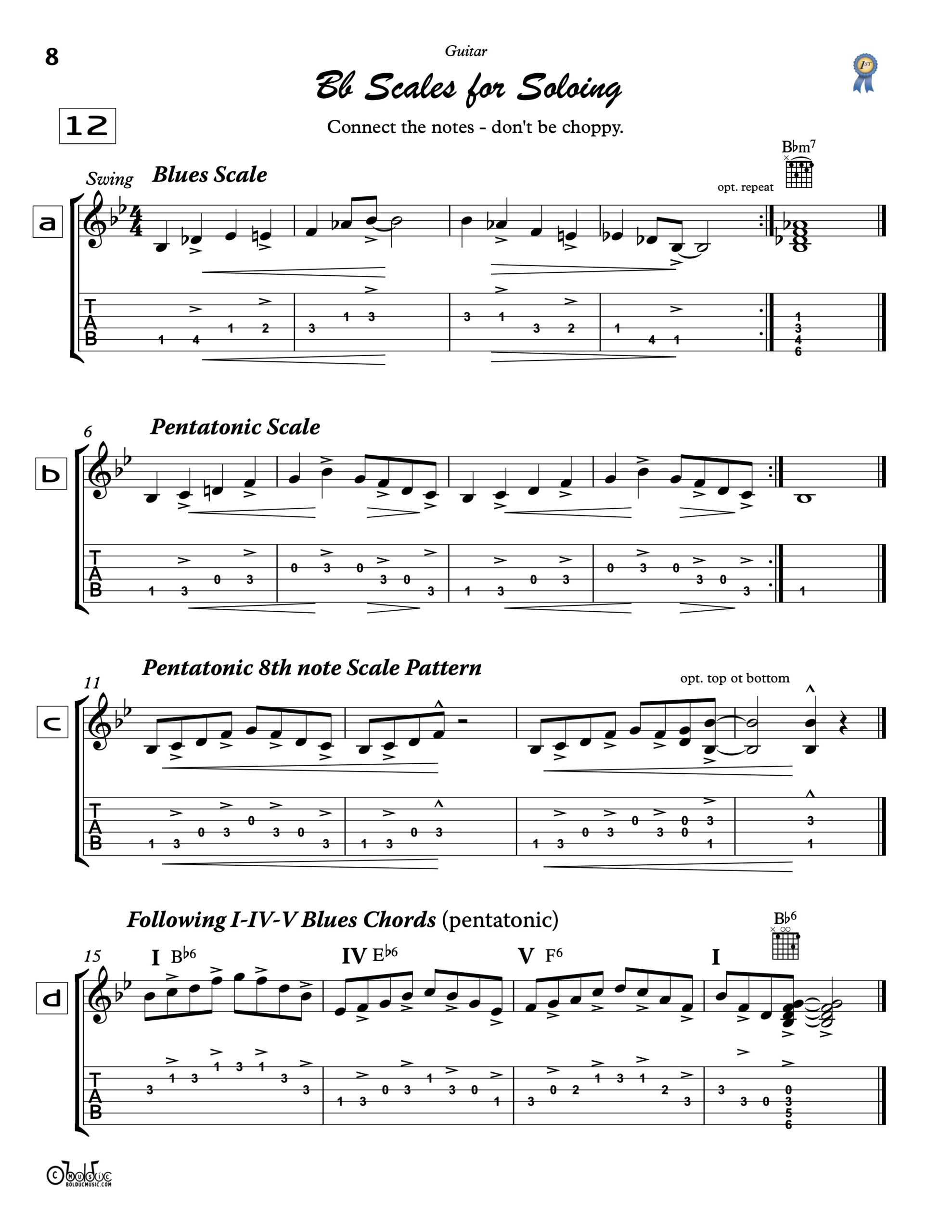 1st Place Jazz Builders Guitar Book - Bolduc Music