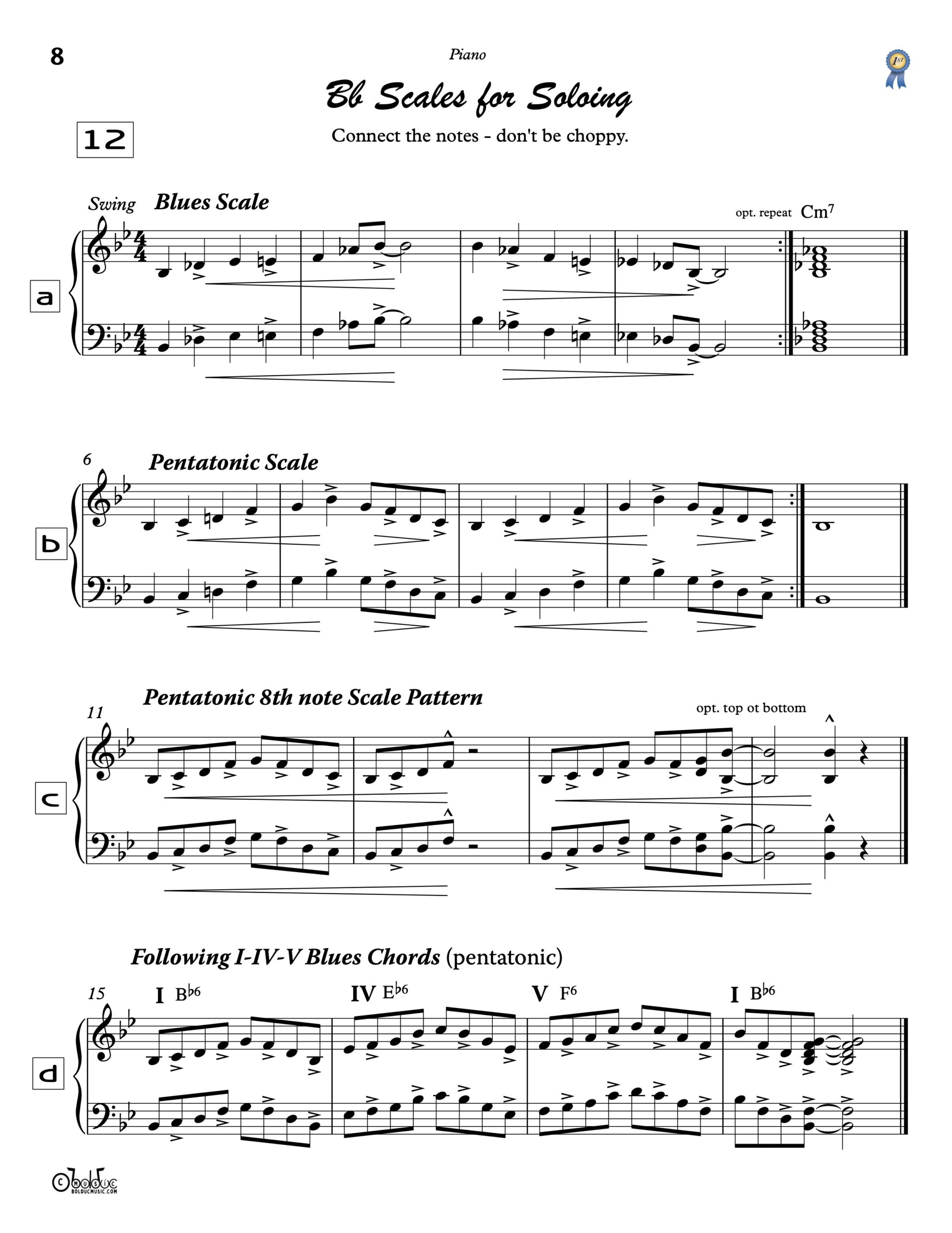 1st Place Jazz Builders Piano Book - Bolduc Music