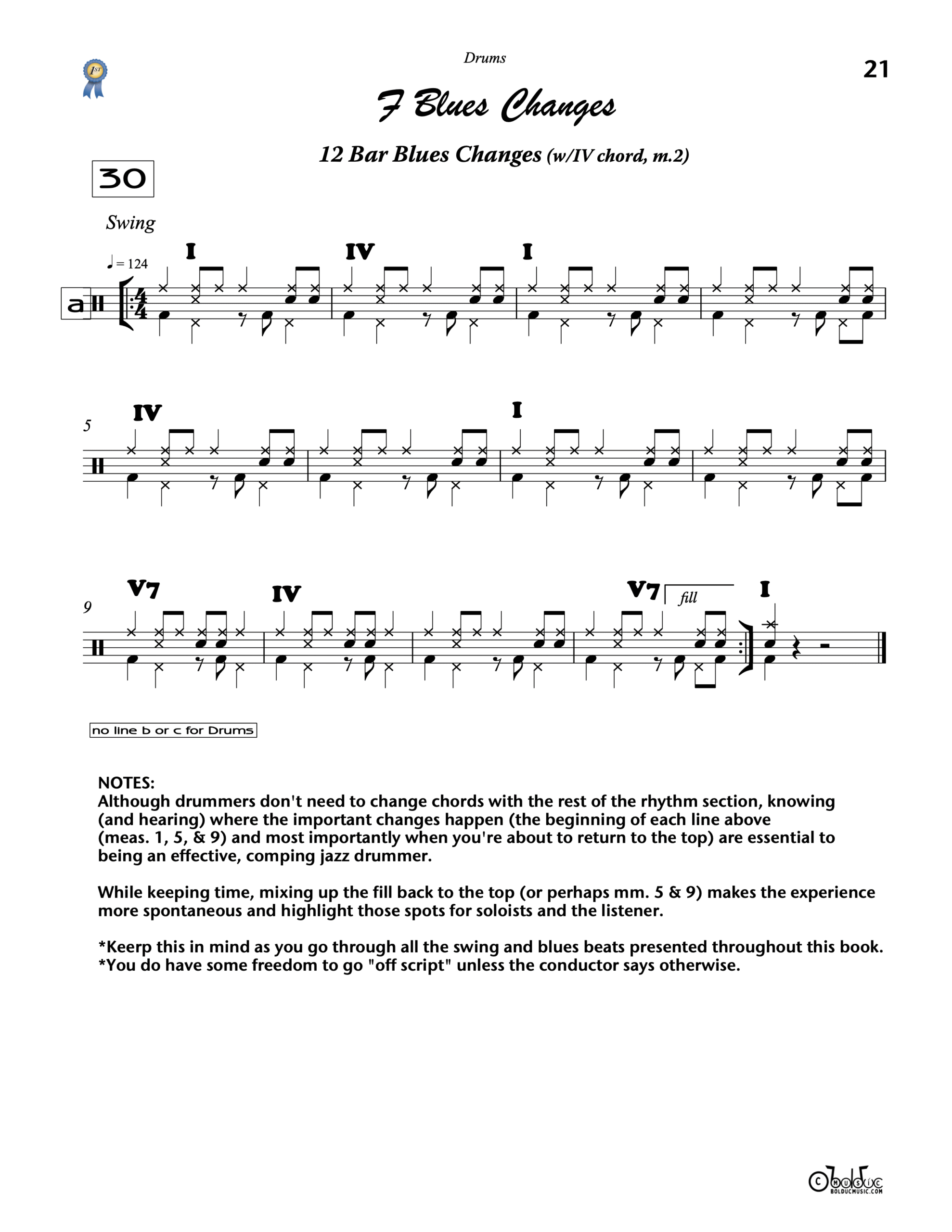 1st Place Jazz Builders Drum Set Book - Bolduc Music